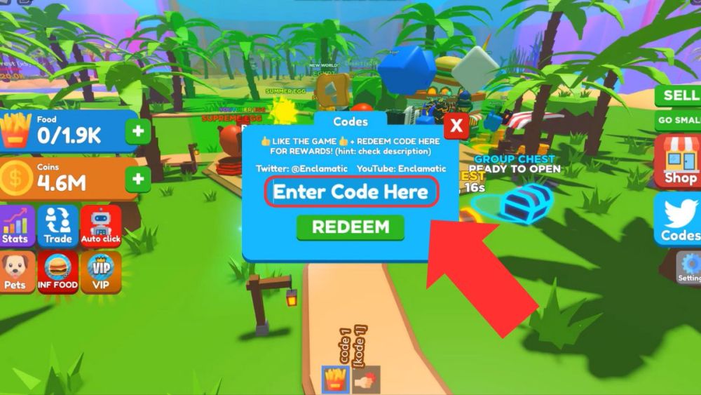 Tổng hợp code Eating Simulator mới nhất 09/2025, cách nhập